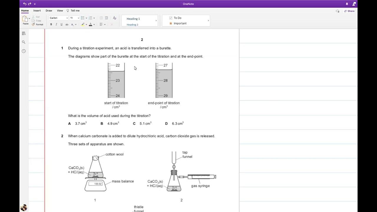 Chemistry (5070) Oct/Nov 2020 P12 - YouTube