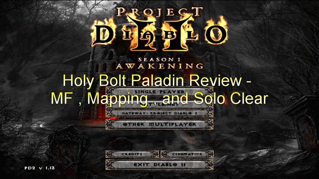 Holy Bolt Paladin Guide - Project Diablo 2 - Rank 2 level 99 Pally ...