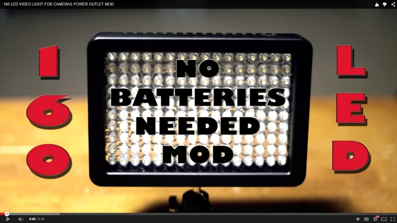 led camera light NO battery needed mod - YouTube