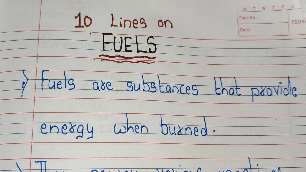 10 Lines on Fuels / Essay on Fuels in english/ Few sentences about ...