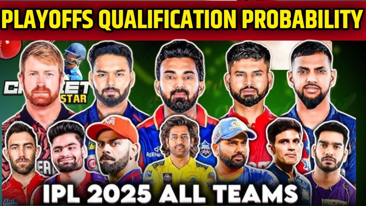 PLAYOFFS QUALIFICATION PROBABILITY IPL 2025 ALL TEAM - YouTube