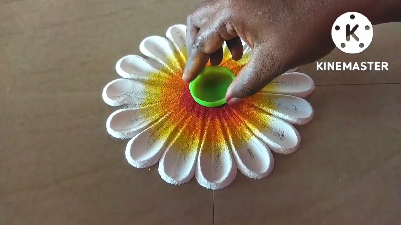 simple rangoli design for festival. Easy rangoli designs. Diwali ...