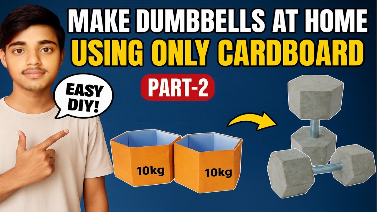 How to make dumbbells at home / How to make dumbbells at home with ...