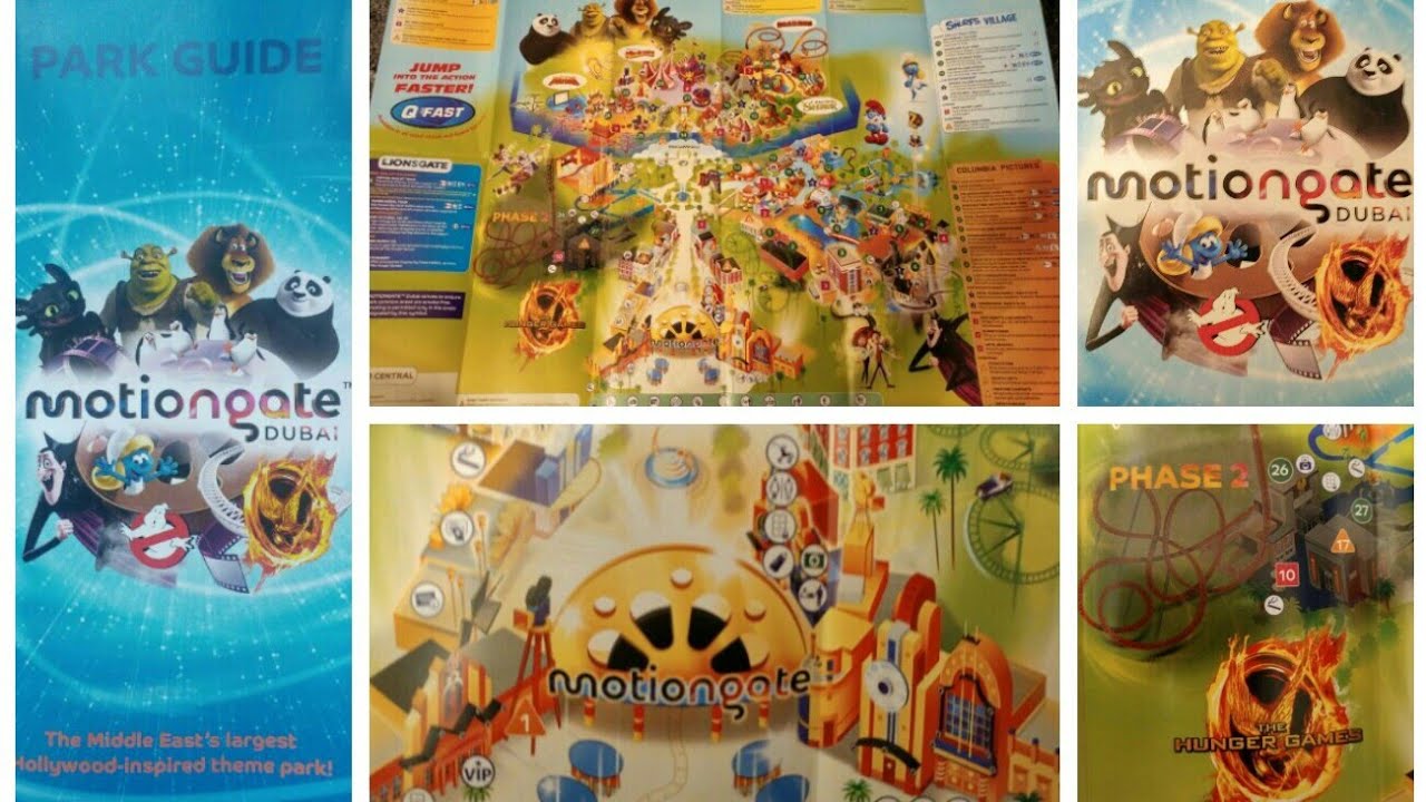 Theme Park Map Monday Motiongate Dubai 2017 Episode 4 Theme Park Maps ...
