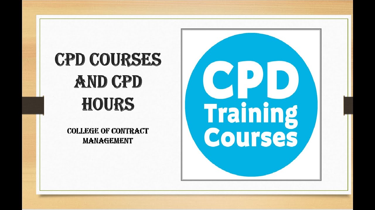 CPD Courses & CPD Hours - YouTube