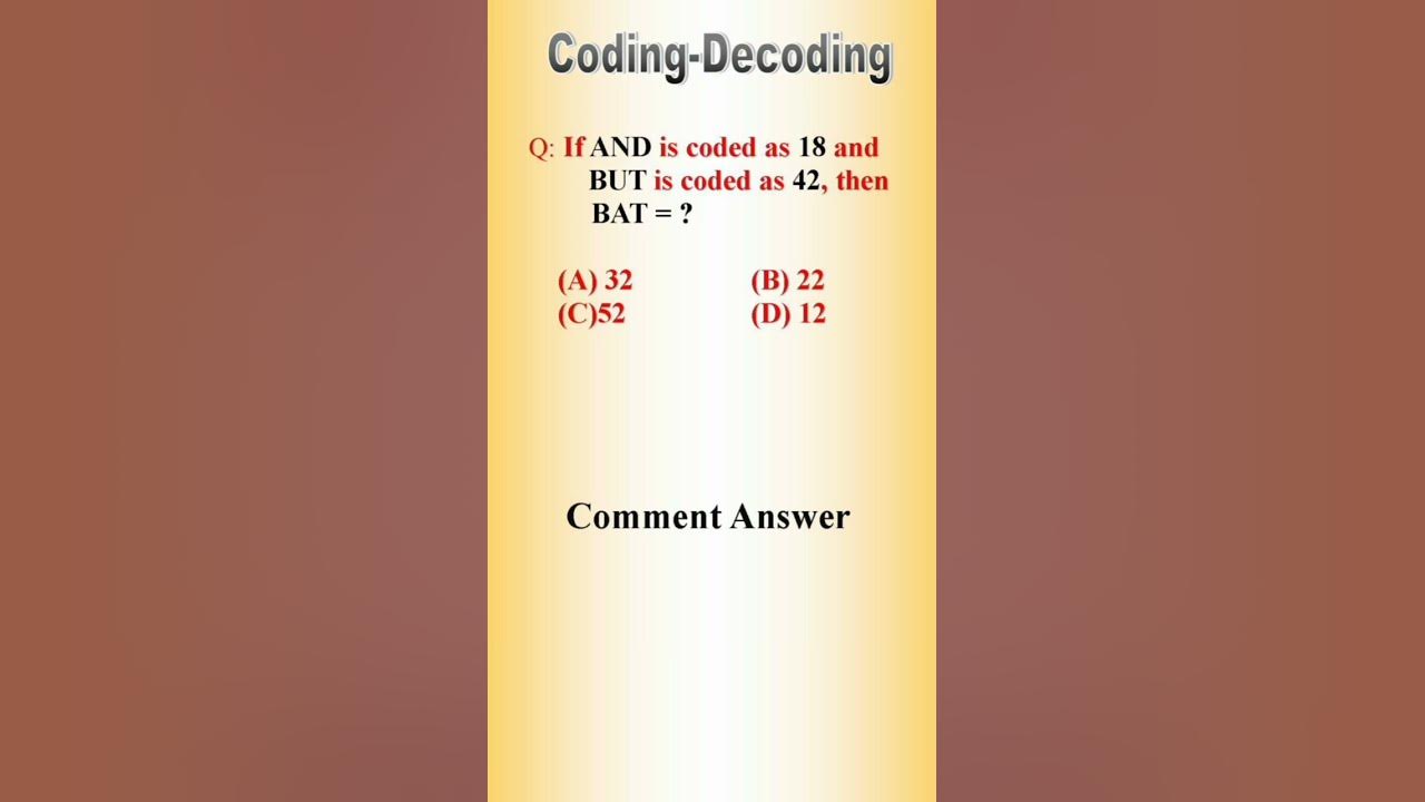 Coding Decoding Reasoning Important Questions For Nimcet Nimcet Reasoning Shorts