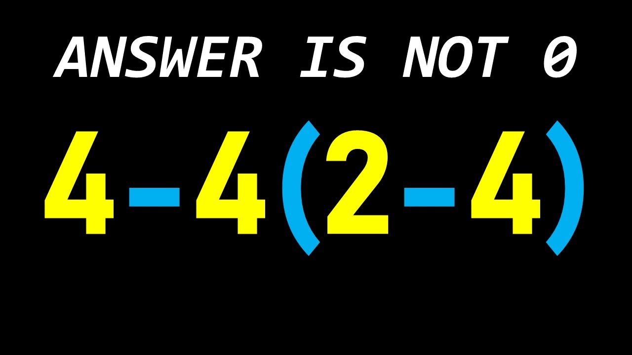 This Simple Math Question Stumps Everyone! - YouTube