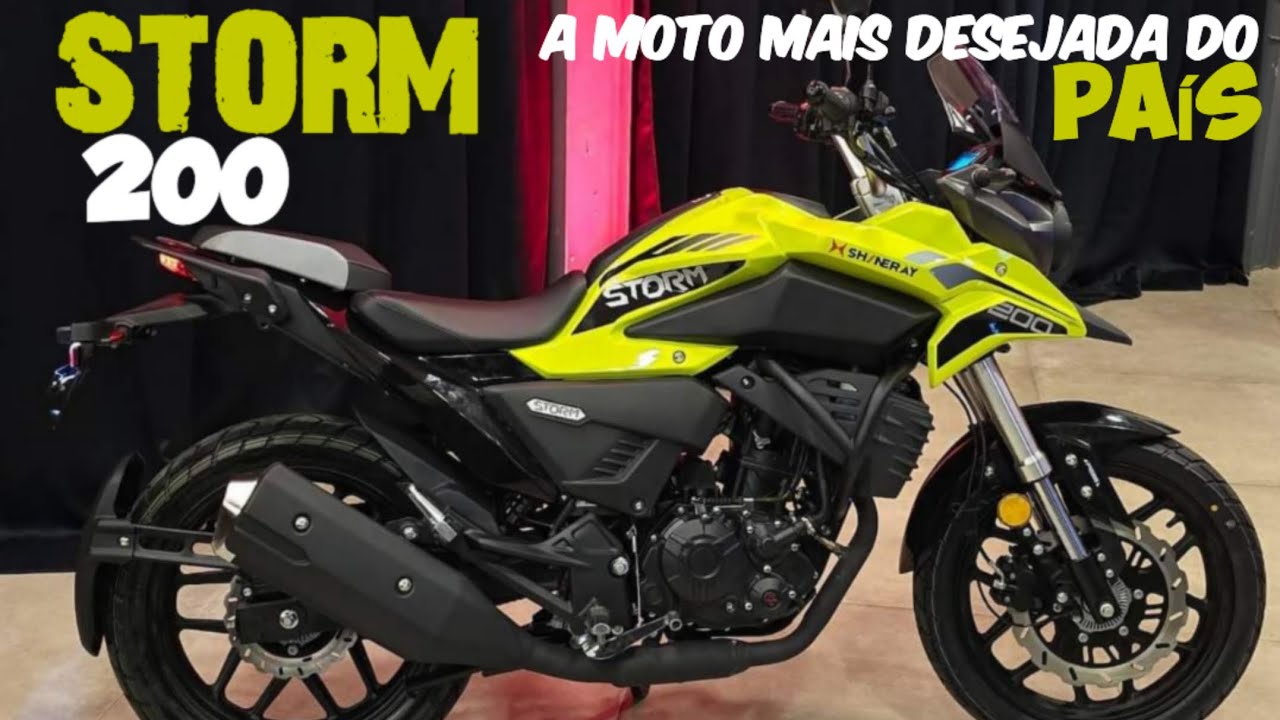 SHINERAY STORM 200, PREÇO FICHA TÉCNICA, EQUIPAMENTOS E GARANTIA - YouTube