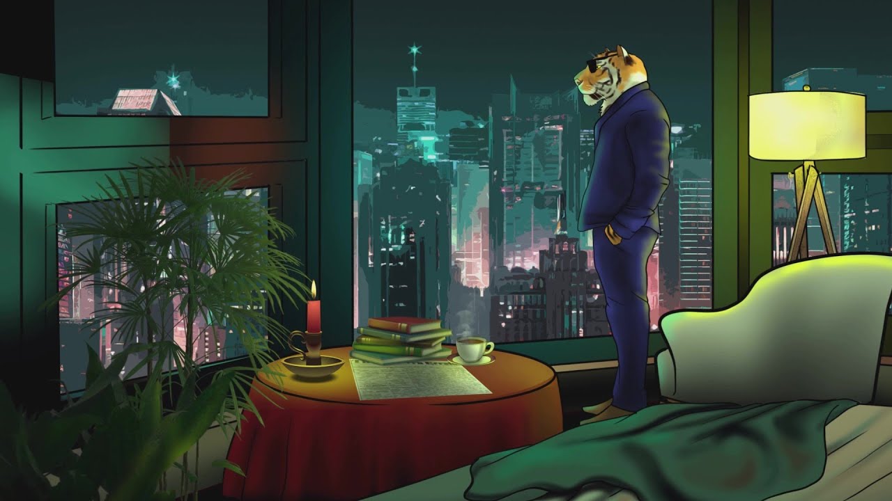 Lofi Tiger Zen Music-Relaxing-Deep Thought - YouTube