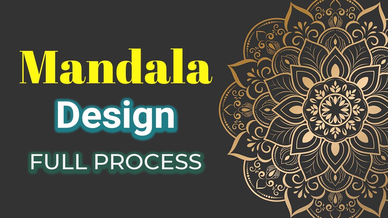 Mandala design template in Illustrator | Mandala art | Full Video A to ...