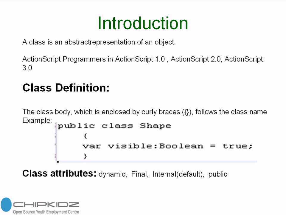 Classes in ActionScript - YouTube