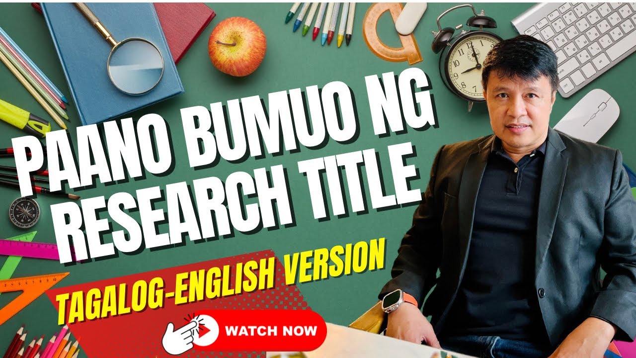 Paano bumuo ng RESEARCH TITLE - YouTube