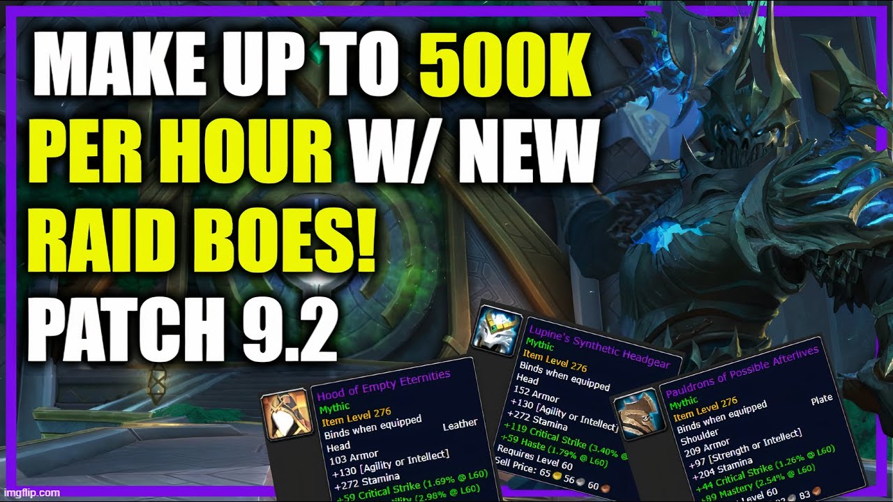 9.2: Make MILLIONS w/ Sepulcher of the first ones raid! BOE Farming ...