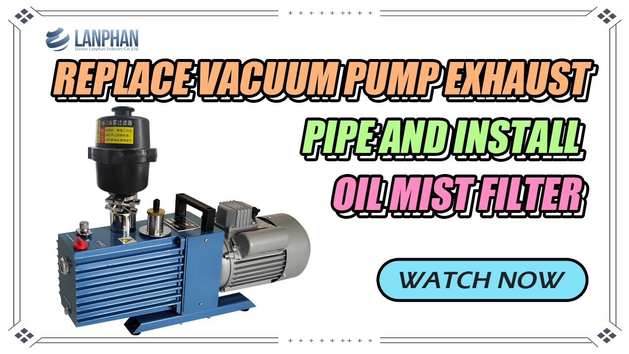 Replace vacuum pump exhaust pipe and install oil mist filter - YouTube