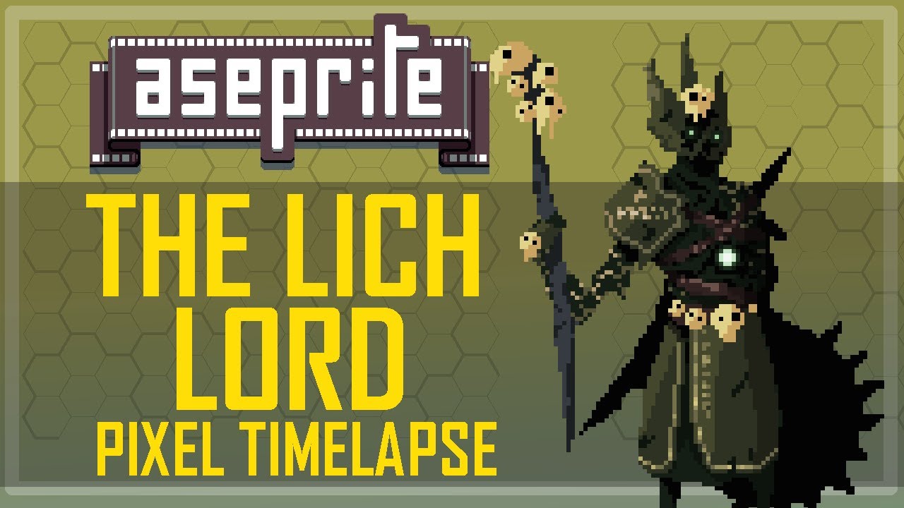 DARK Pixel Art Character design - LICH LORD - YouTube