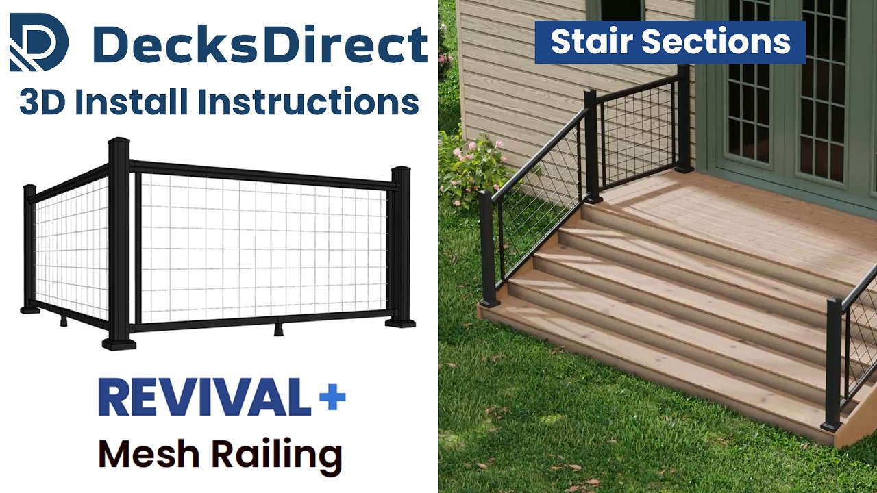 How To Install Revival Plus Mesh Railing - Stair Sections - YouTube