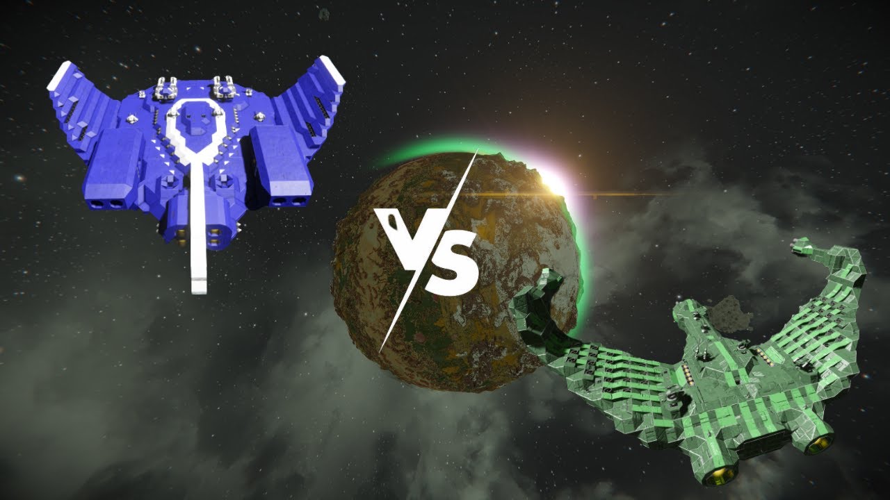 Space Engineers PVP - Kirito*Kun Vs Symon : chill battle on alien # ...