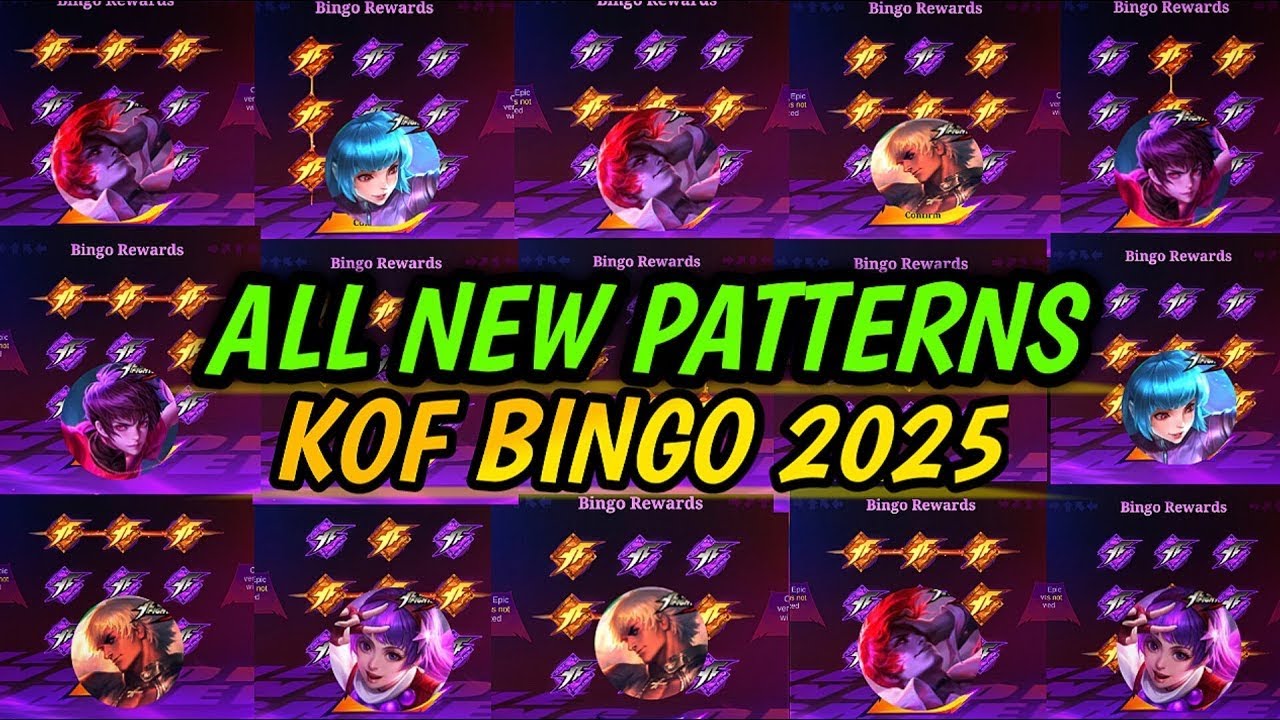 ALL POSSIBLE K.O.F BINGO PATTERN!🔥 #mobilelegends #tiktok #mlbb #kof # ...