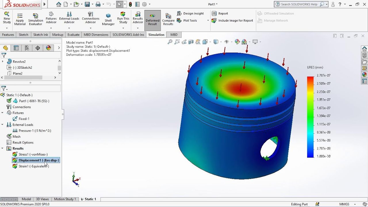 Designing and Simulation of a Piston || SkillPractical Mechanical DIY ...