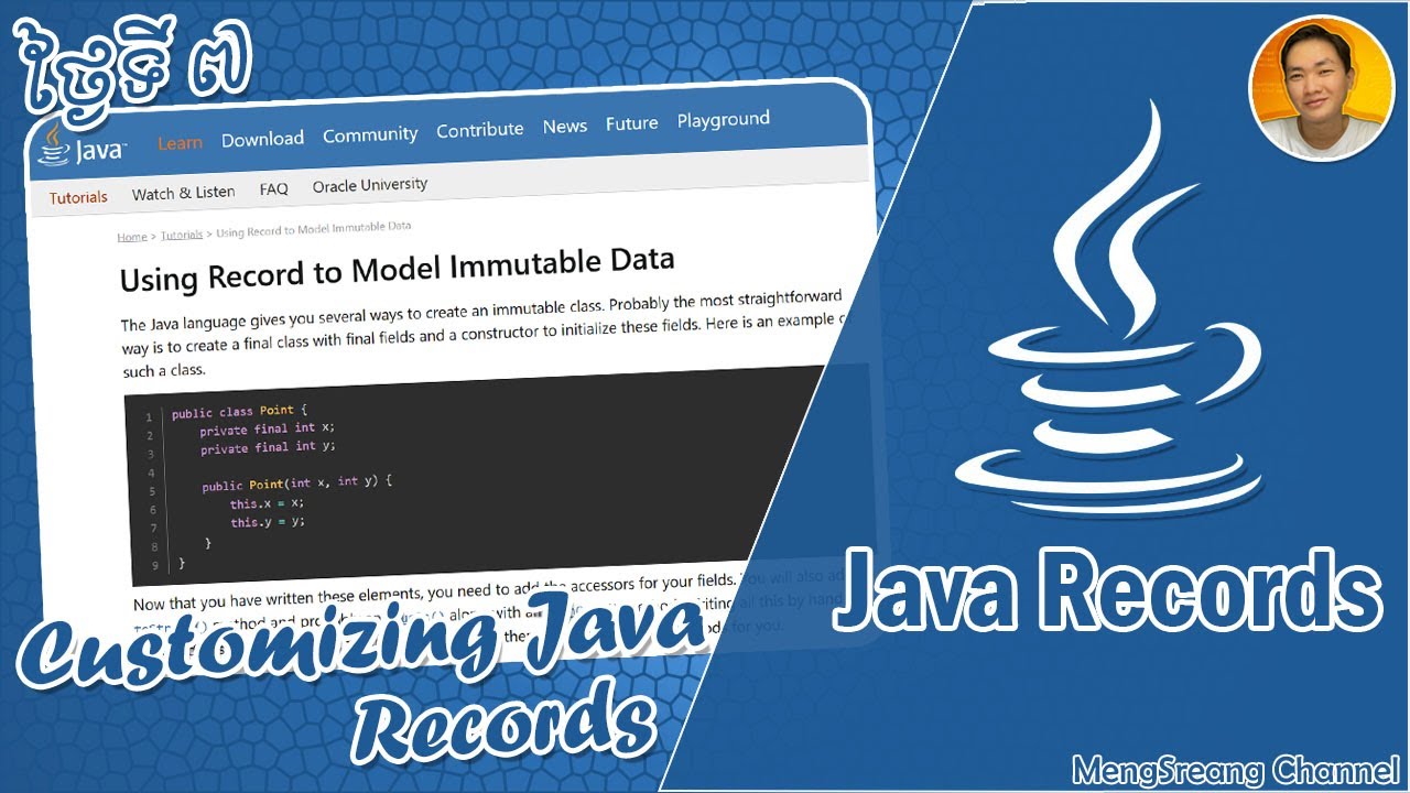 Customizing Java Records - Java Records Day 7 | MengSreang Channel - YouTube