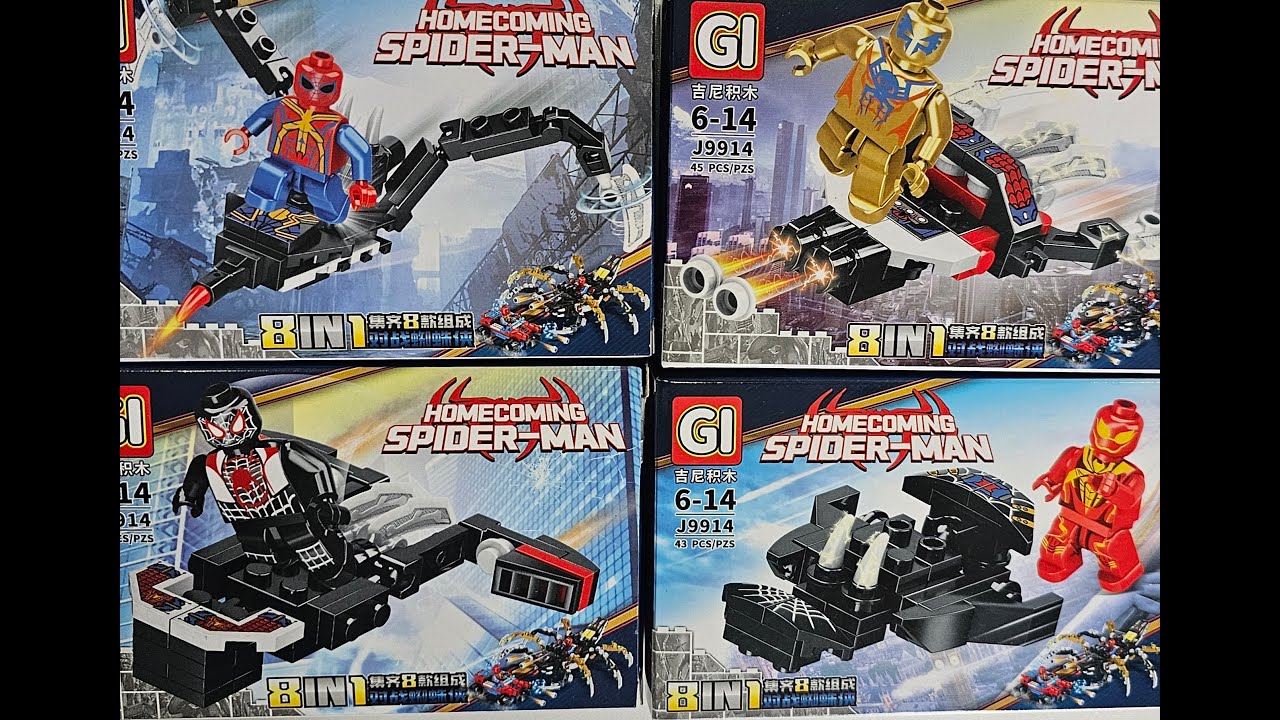 Unofficial Lego SPIDER-MAN sets. HOMECOMING. TODAY SPIDER-MAN IN ...