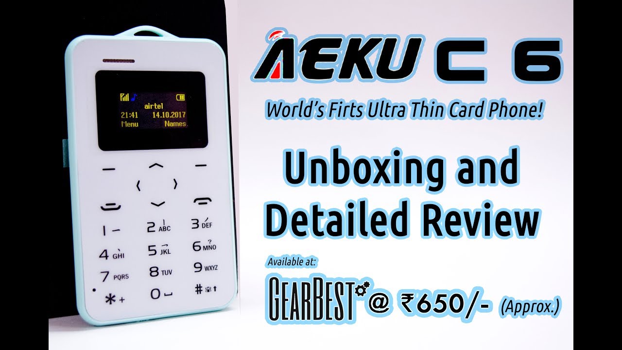 AEKU C6 CardPhone- Unboxing and Detailed Review | Carry This Into ...