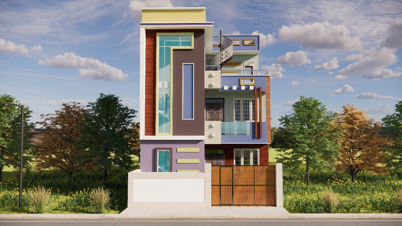 L-Shaped Building with a Front Staircase Design - YouTube