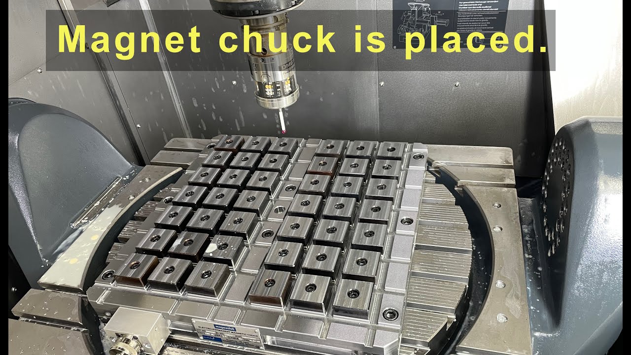 magnet chuck setup on the table - YouTube