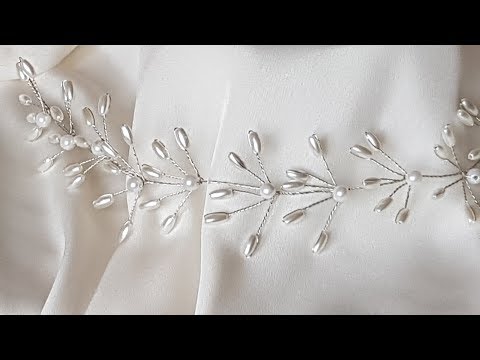 İncili Gelin Tacı Yapımı - DIY Beaded Bridal Hair Vine