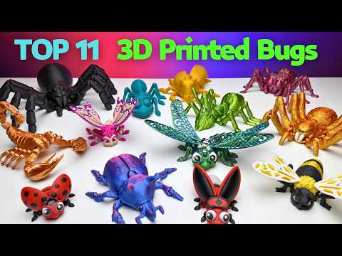 11 Amazing 3D Printed Insects – Flexi and Articulated Models on Bambu Lab A1