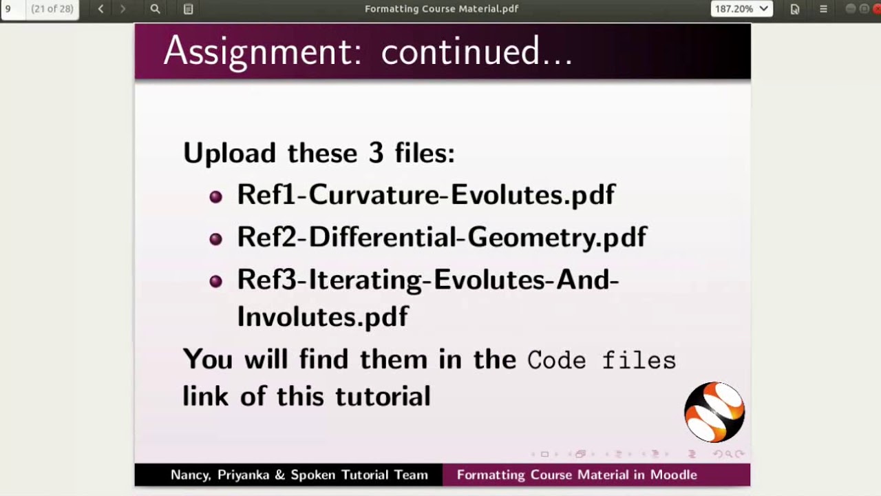 Formatting Course material in Moodle - English - YouTube