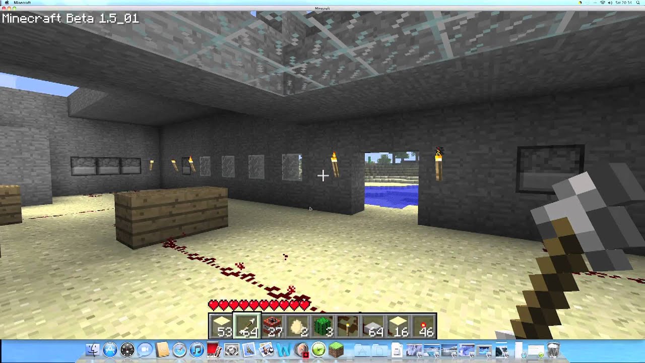 minecraft: security machine gun turrets - YouTube