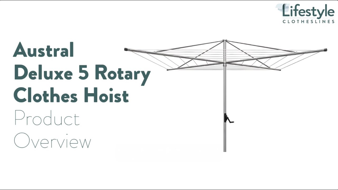 Austral Deluxe 5 Rotary Clothes Hoist Overview - Lifestyle Clothesline ...