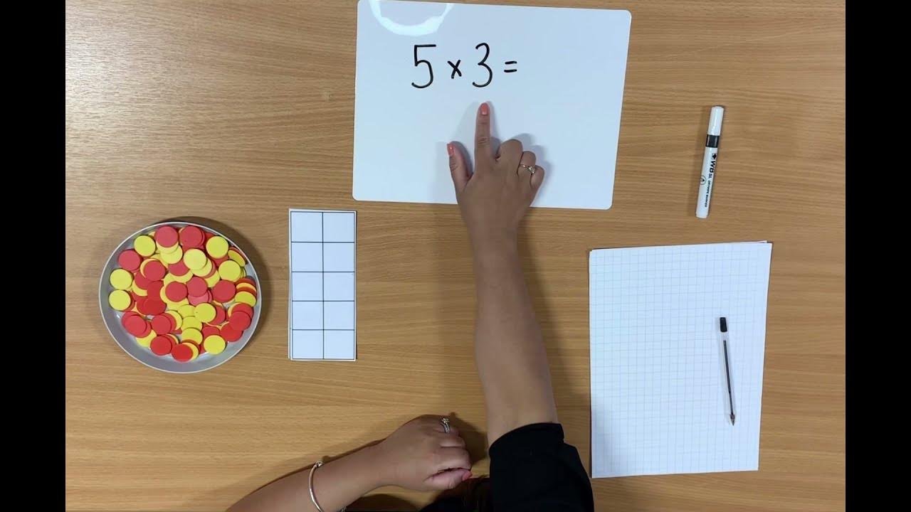 Year 1 and 2 - Multiplication by using arrays - Counters, ten frames and counters - YouTube