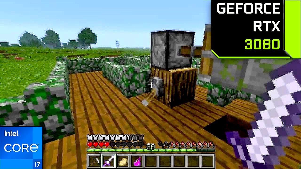 Minecraft benchmark on RTX 3080 | MSI GE76 Raider Gaming Laptop - YouTube