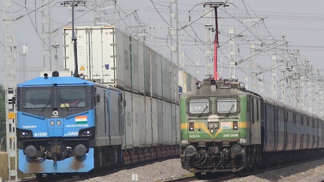 [PART #81] Houling Goods Freight TRAINS | HIGH SPEED Double Stack ...