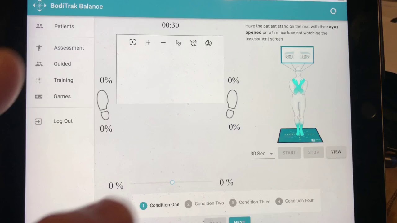 Full CTSIB With VR on Vista BODITRAK - YouTube
