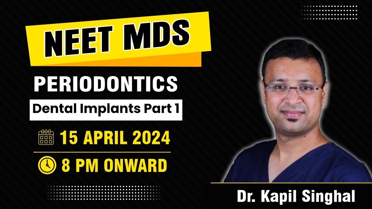 NEET MDS Important Concepts || Periodontics || Dr. Kapil Singhal - YouTube