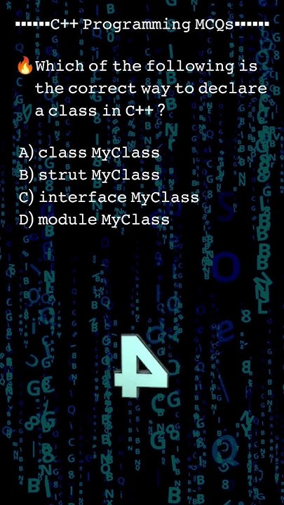 A Class In C Programming 🔥 Coding Cplusplusprogramming Mcq Youtube