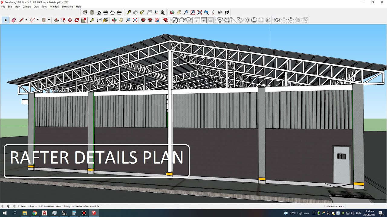 RAFTER/TRUSS LAYOUT DETAIL PLAN #AUTOCAD - YouTube