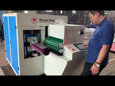 JBJ-7 Blanket rolling packing machine(+86-135-0618-2159) - YouTube
