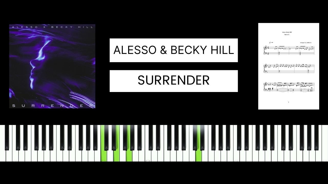 Alesso, Becky Hill - Surrender (BEST PIANO TUTORIAL & COVER) - YouTube
