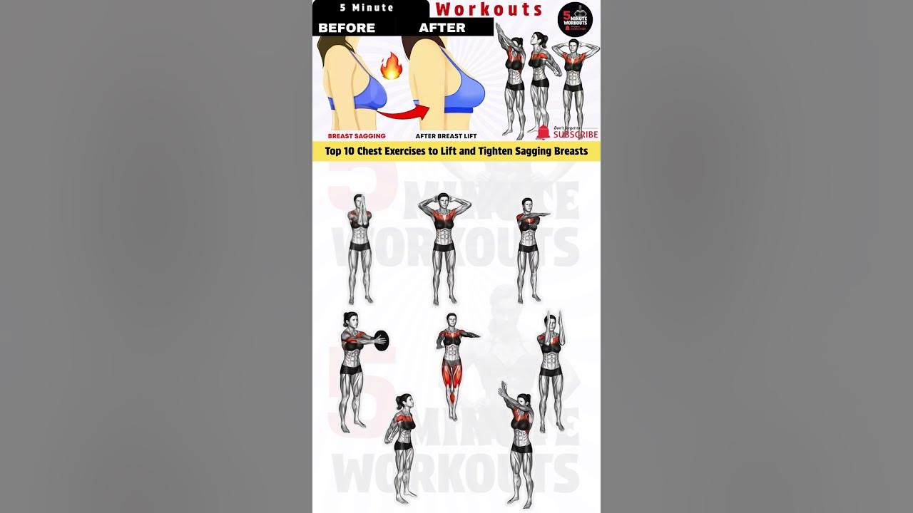 Top 10 Chest Exercises To Lift And Tighten Sagging Breasts By 5 Minute