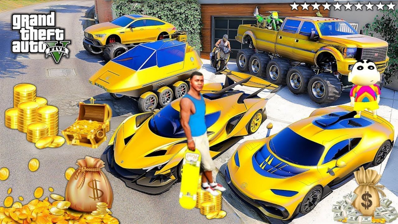 FRANKLIN TOUCH ANYTHING BECOME GOLD || EVERYTHING IS FREE IN GTA 5 ...