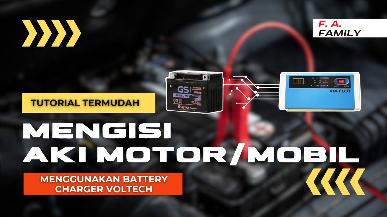 Tutorial Cara Termudah Mengisi Aki Motor/Mobil Pokok'e Pacak Gale ...