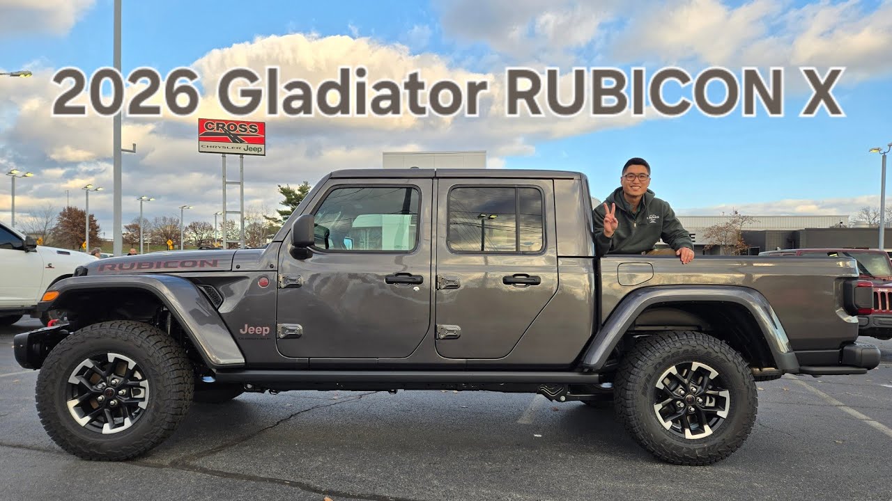 FIRST LOOK: 2026 Jeep Gladiator RUBICON X in Granite Crystal - YouTube
