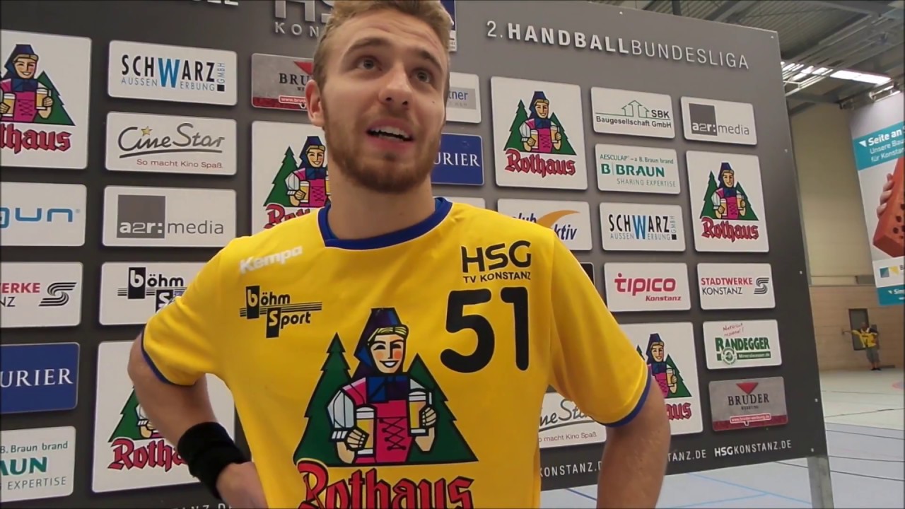 Julius Heil nach Debüt im Trikot der HSG Konstanz - YouTube