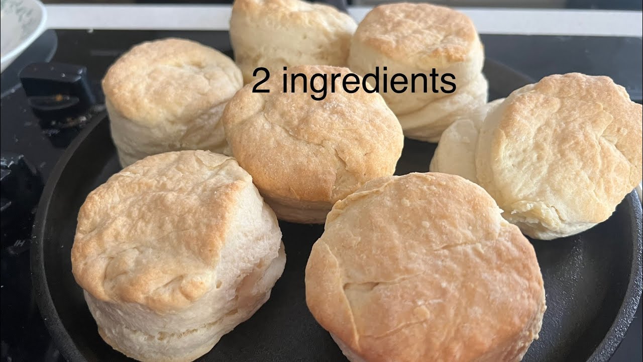2 ingredient biscuits - YouTube