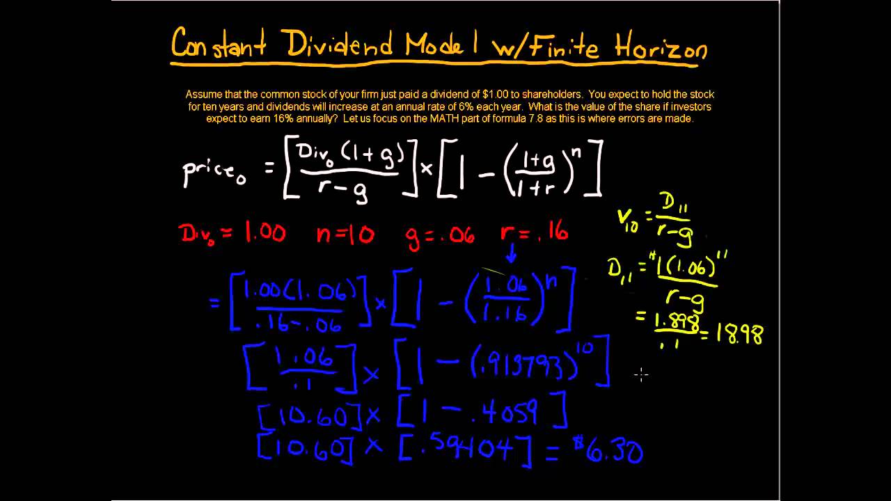 Constant Growth with Finite Horizon - YouTube