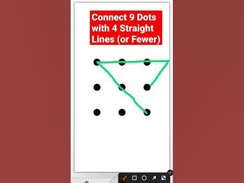 Connect All 9 Dots with Four Straight Lines Challege! #shorts - YouTube